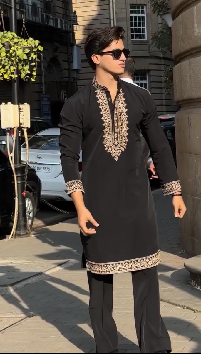 Ramadan Special Black Armani Viral Kurta Set -By Kphoutfits – Kph ...