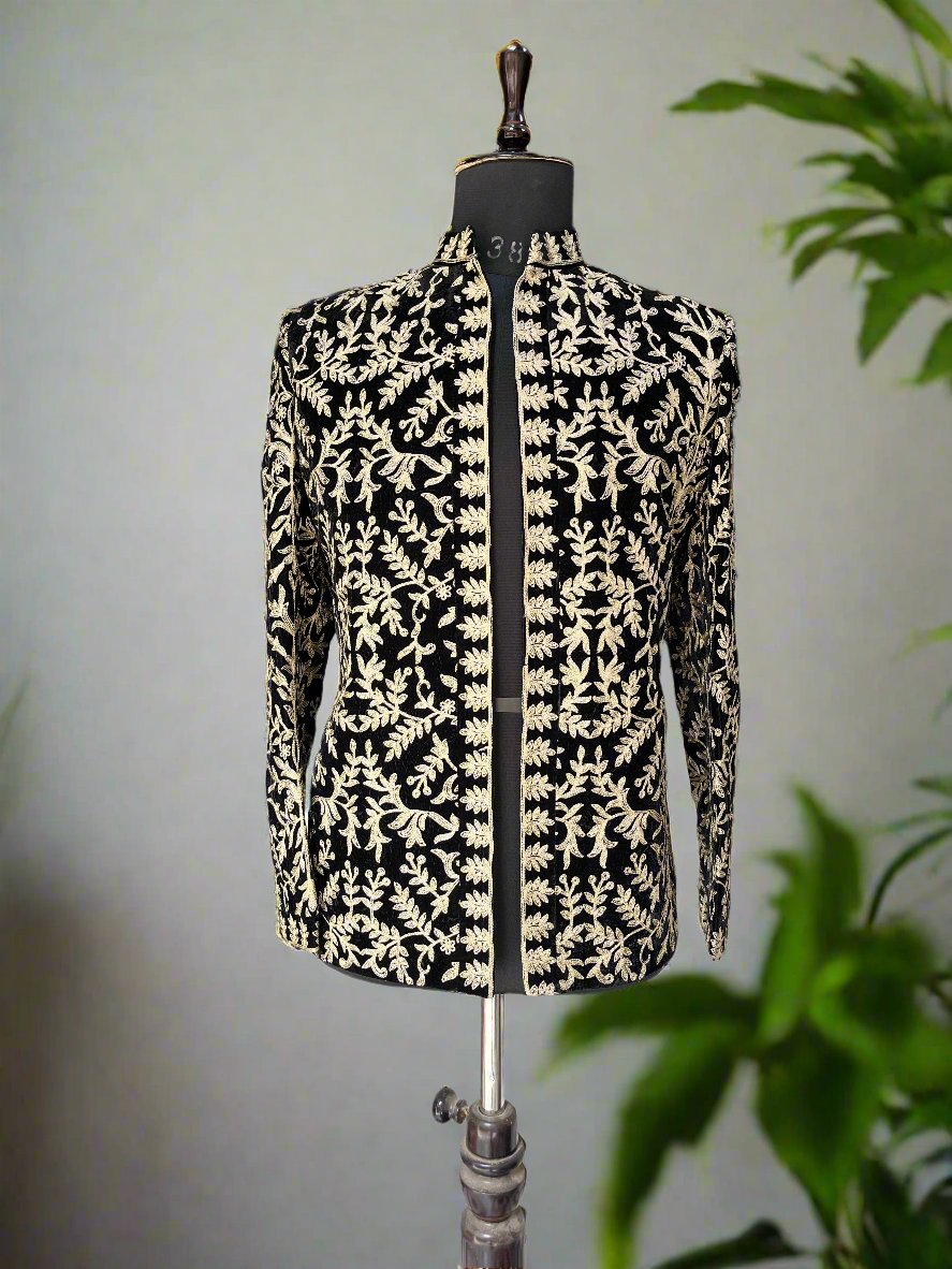 Men's Exclusive Black Velvet Hardik Pandya Style Jodhpuri Set – KPH Ou ...